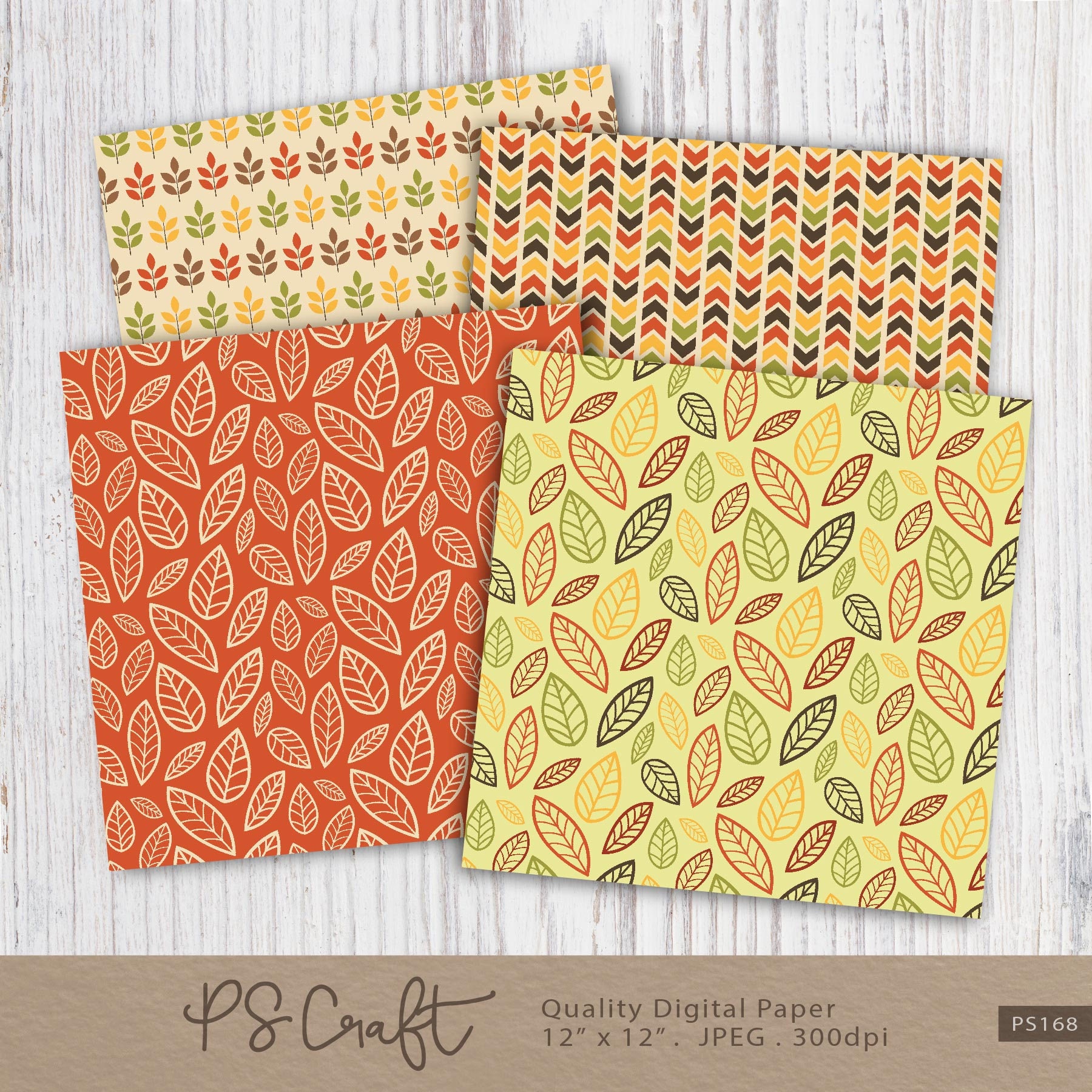 Autumn Digital Paper SEAMLESS Fall Digital Paper Fall - Etsy