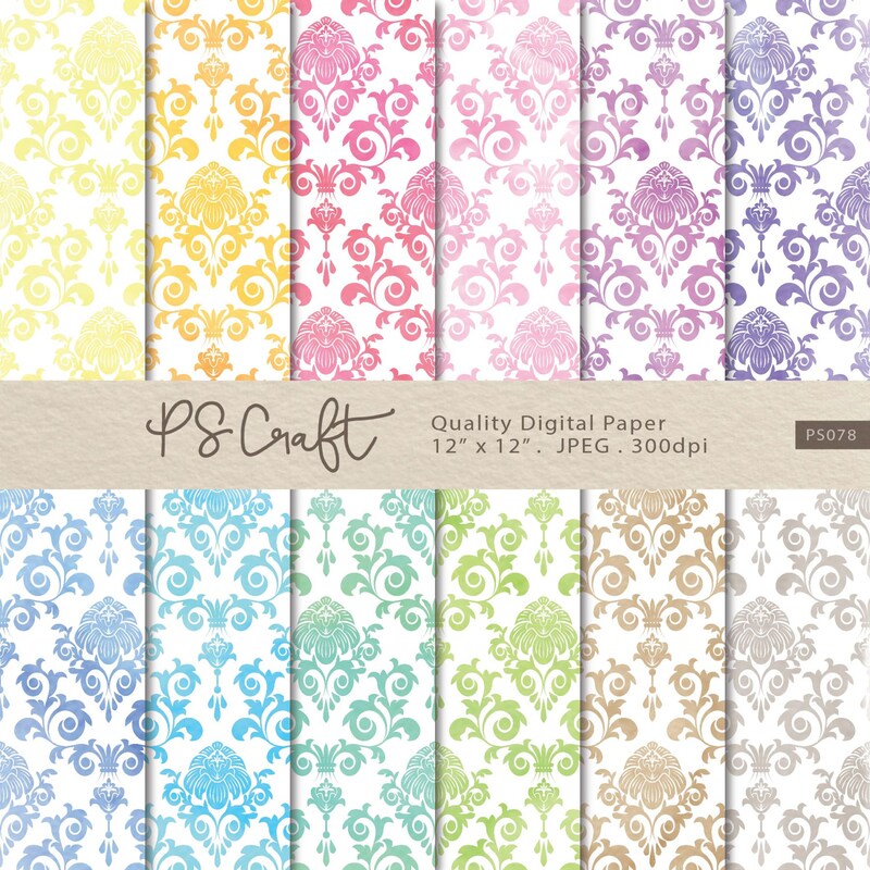 Damask Background - Etsy
