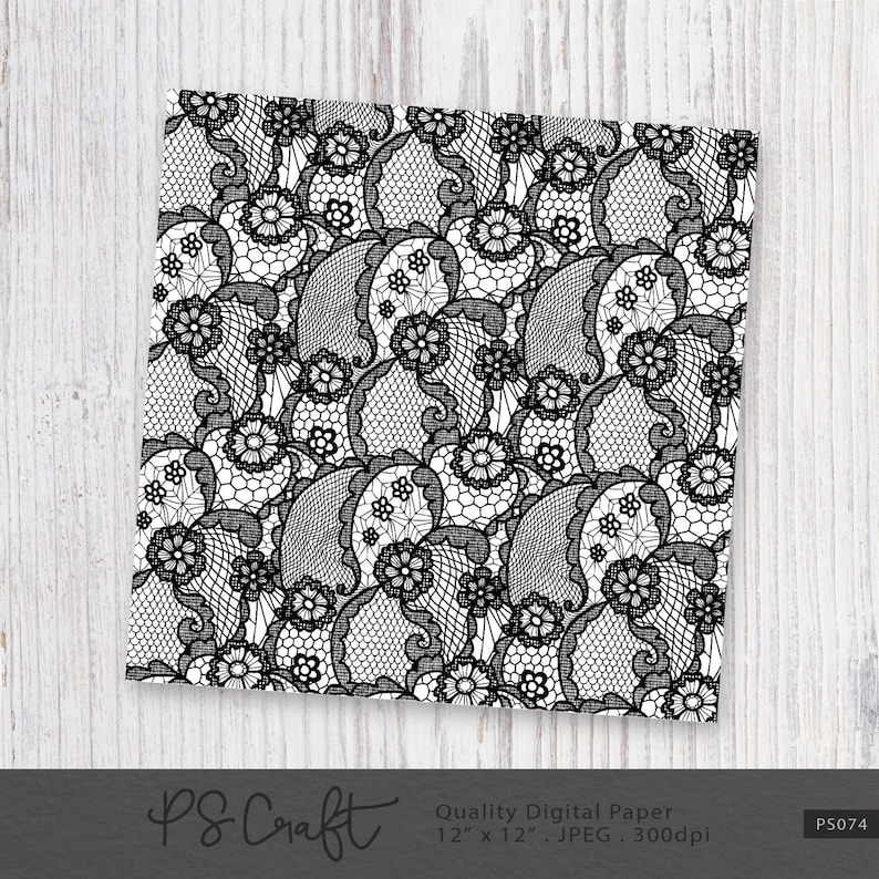 Black Lace Digital Papers SEAMLESS Digital Lace Papers Black - Etsy