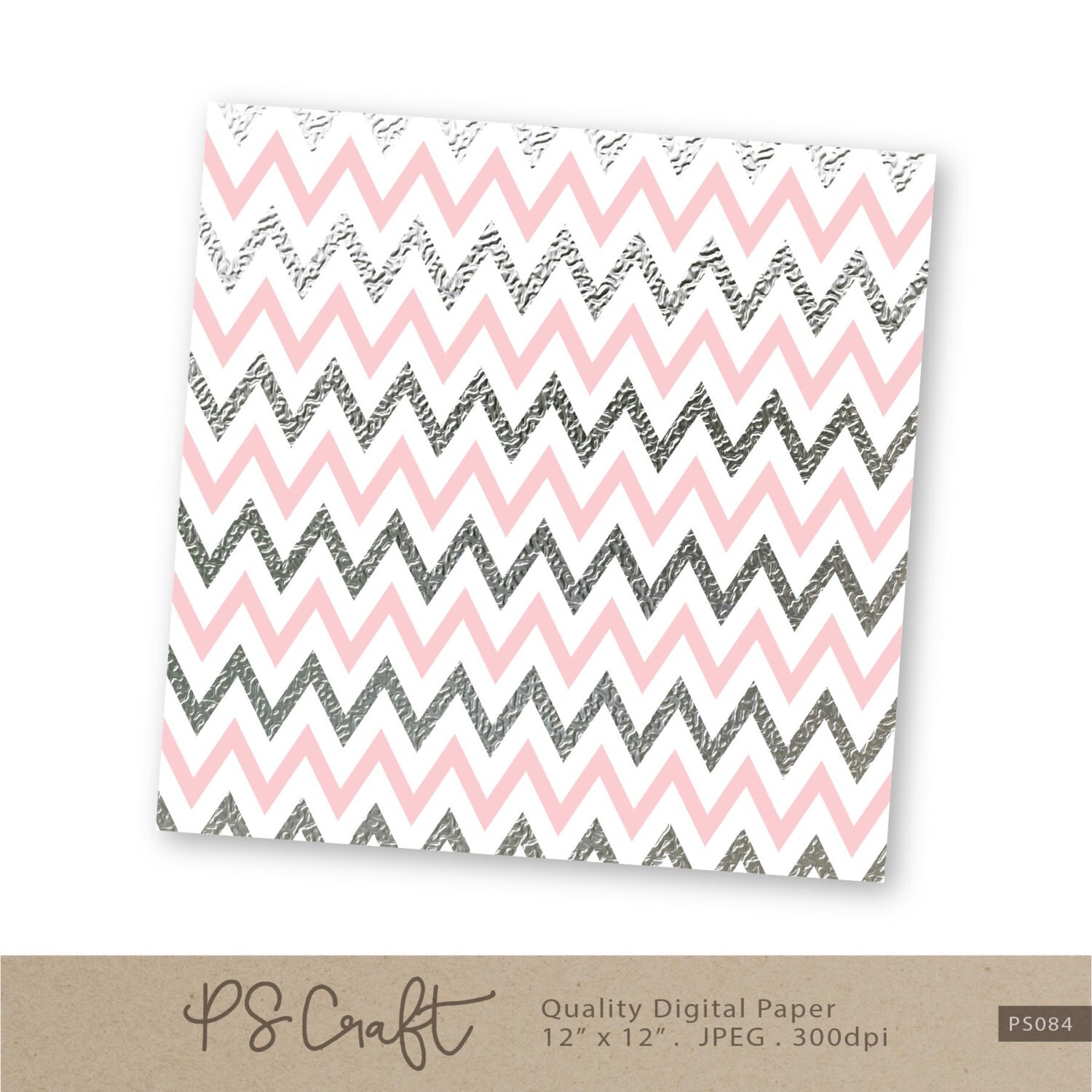 Pink and Silver Digital Papers, Pink and Silver Background, Silver ...