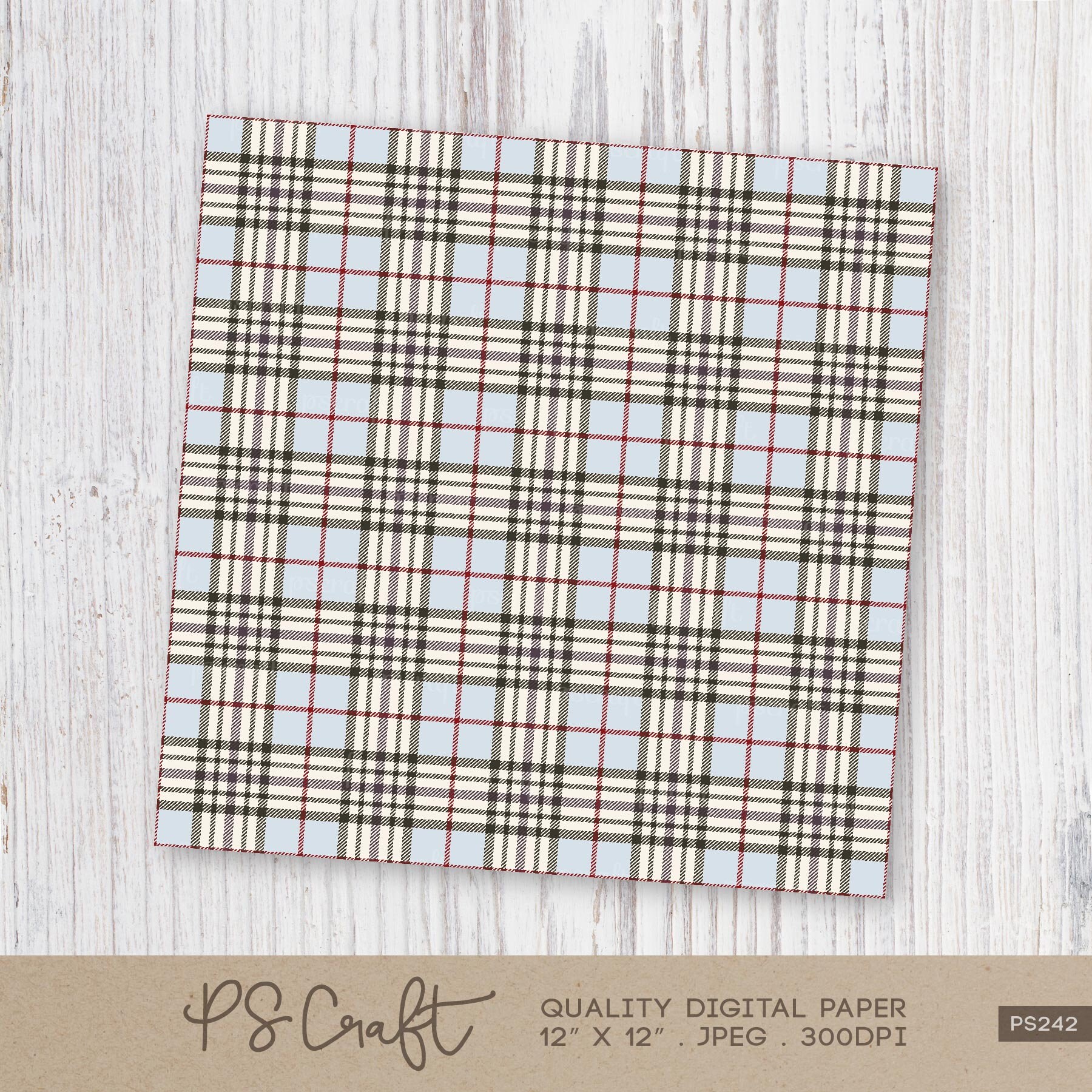Blue Tartan Digital Paper SEAMLESS Plaid Digital Paper - Etsy