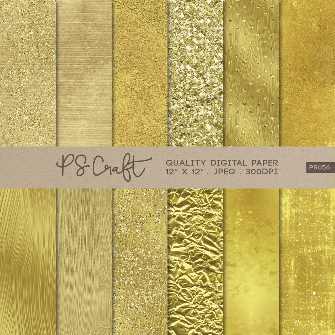 Gold Digital Paper: "gold Patterns" High Res Gold Backgrounds, With ...