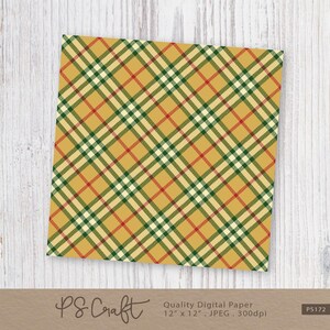 Christmas Plaid Digital Paper, SEAMLESS Plaid Digital Paper, Xmas ...