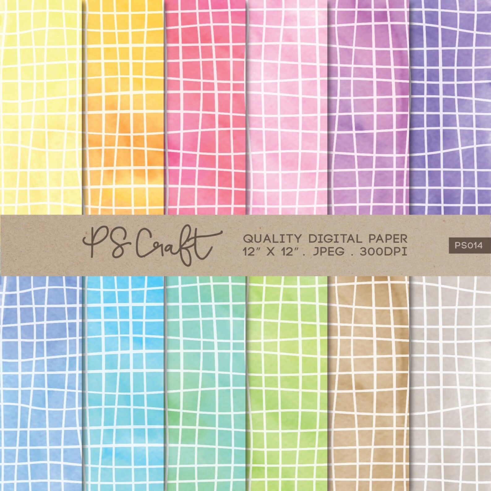 SEAMLESS Watercolor Crosshatch Digital Papers, Crosshatch Pattern ...