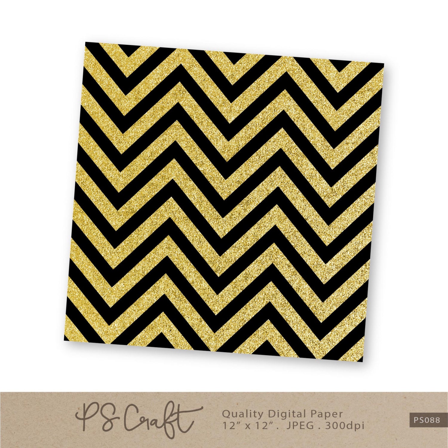 Black and Gold Glitter Digital Papers, Black and Gold Background ...