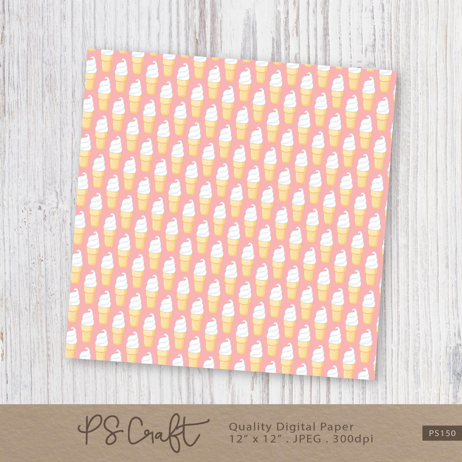 Ice Cream Digital Paper Seamless Summer Ice Cream Background - Etsy