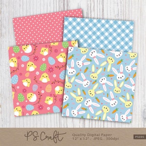 SEAMLESS Easter Fun Digital Papers, Easter Papers, Easter Patterns ...