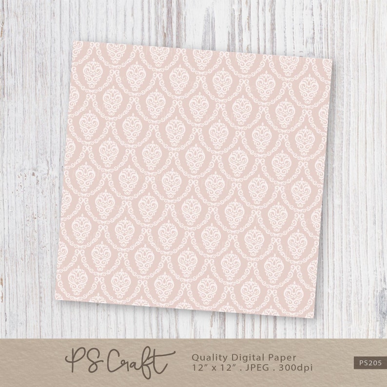 Elegant Damask Digital Papers SEAMLESS Damask Papers Wedding - Etsy