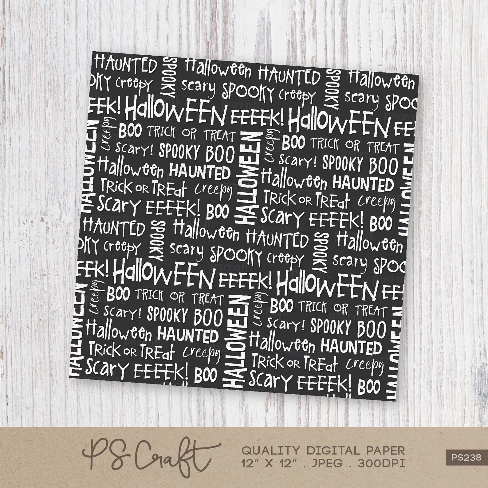 Black & White Halloween Digital Paper SEAMLESS Halloween | Etsy