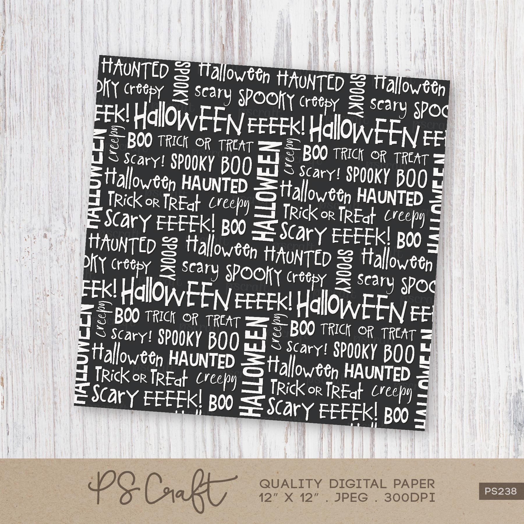 Black & White Halloween Digital Paper SEAMLESS Halloween | Etsy