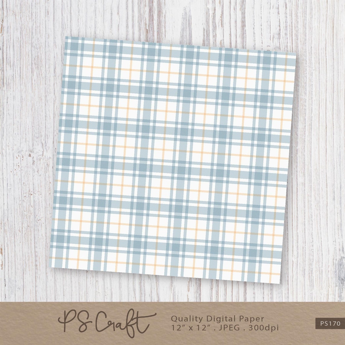 Winter Plaid Digital Paper SEAMLESS Winter Background Blue | Etsy