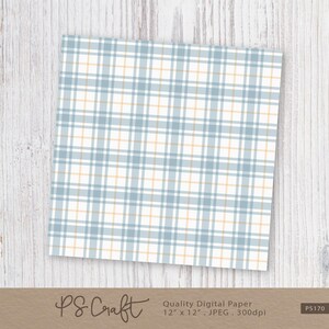 Winter Plaid Digital Paper, SEAMLESS Winter Background, Blue Plaid ...