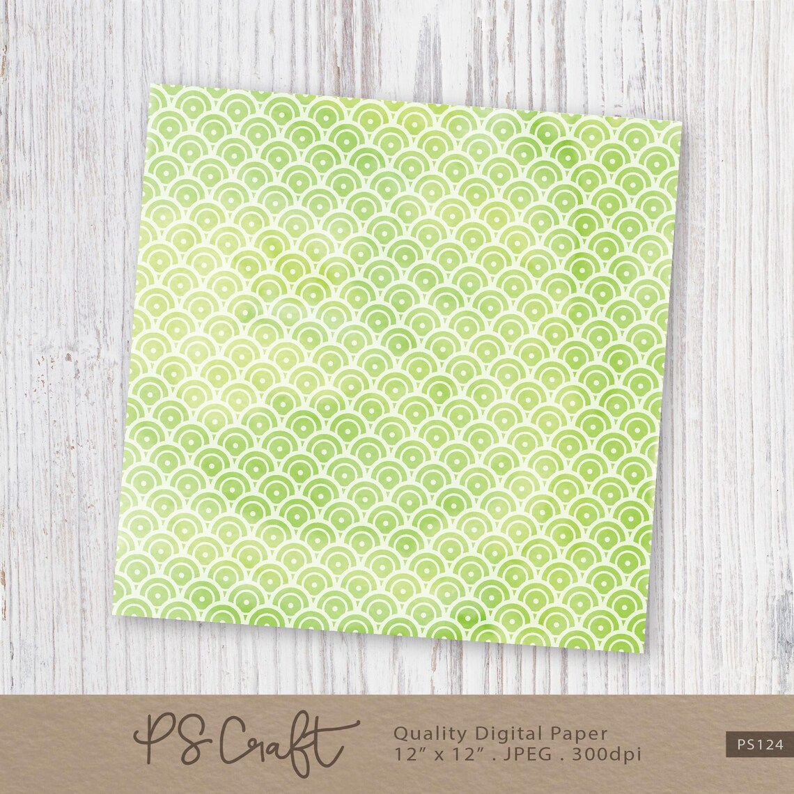 Watercolor Curved Fish Scale Digital Paper, Scallop Backgrounds ...