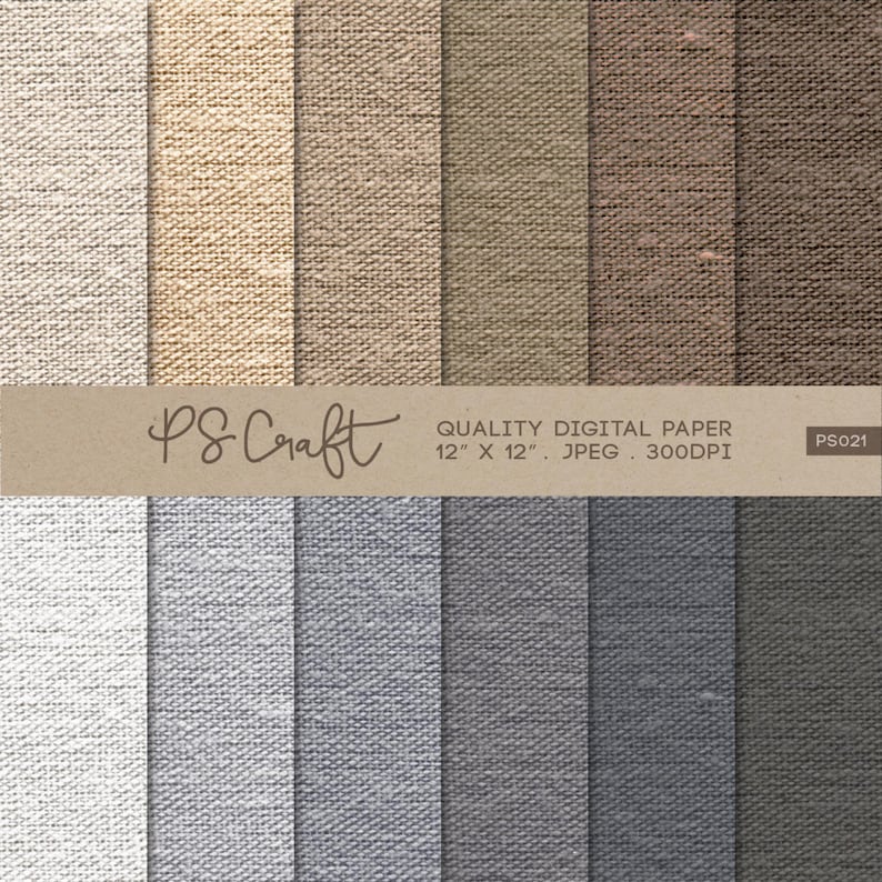 Linen Digital Papers, Burlap Digital Papers, Linen Pattern, Fabric ...