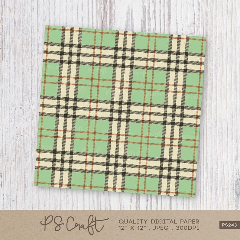 Green Tartan Digital Paper SEAMLESS Plaid Digital Paper | Etsy