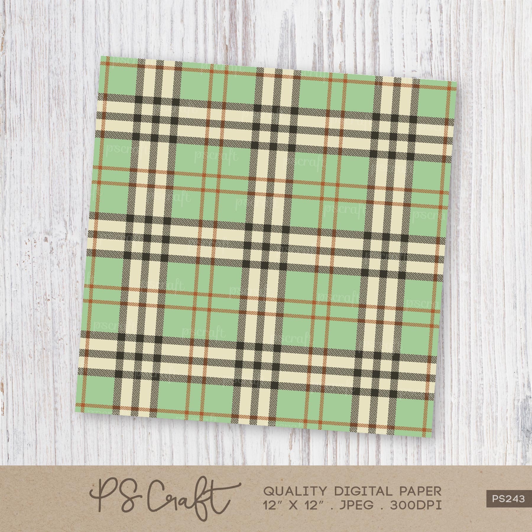 Green Tartan Digital Paper SEAMLESS Plaid Digital Paper - Etsy