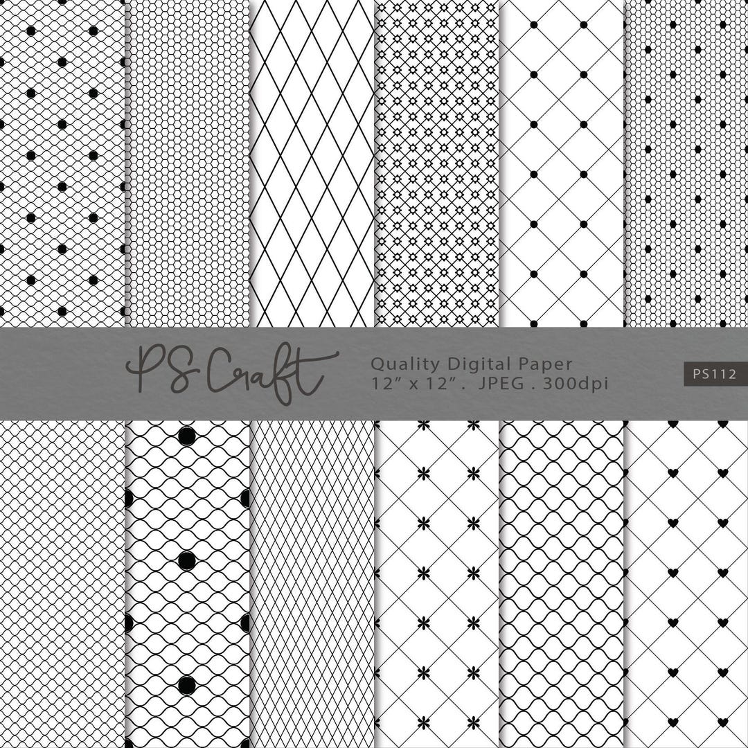 Black Lace Digital Paper, Minimalist Pattern (seamless PNG/JPEG) - Etsy