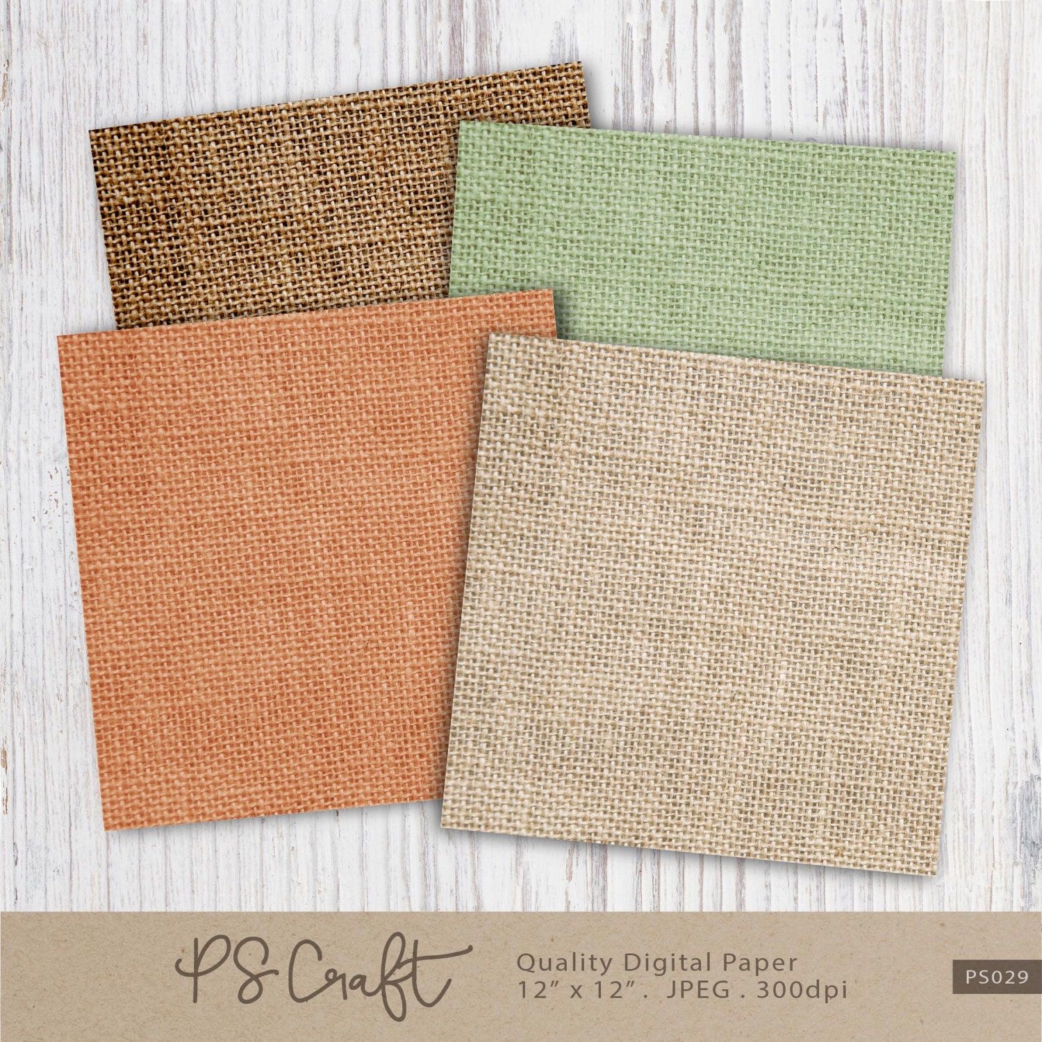 Burlap Digital Papers, Linen Fabric Texture Digital Papers, Burlap ...