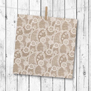 Lace Burlap Digital Papers, Lace Burlap Pattern, Fabric Papers - Etsy
