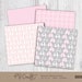 Elephant Digital Papers, SEAMLESS "baby Pink & Gray" Elephant ...