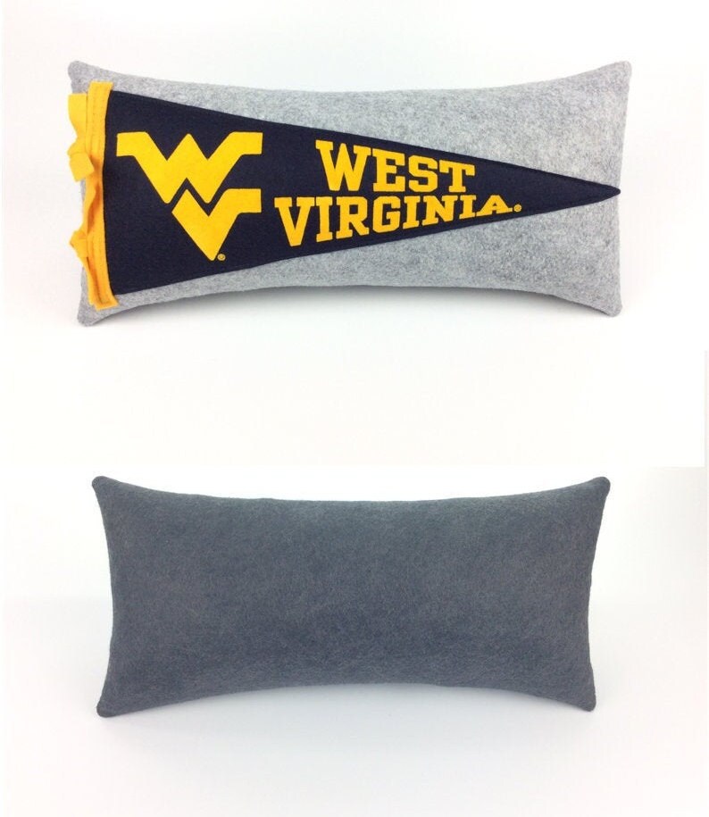 West Virginia University Mountaineers Pennant Pillow | Etsy