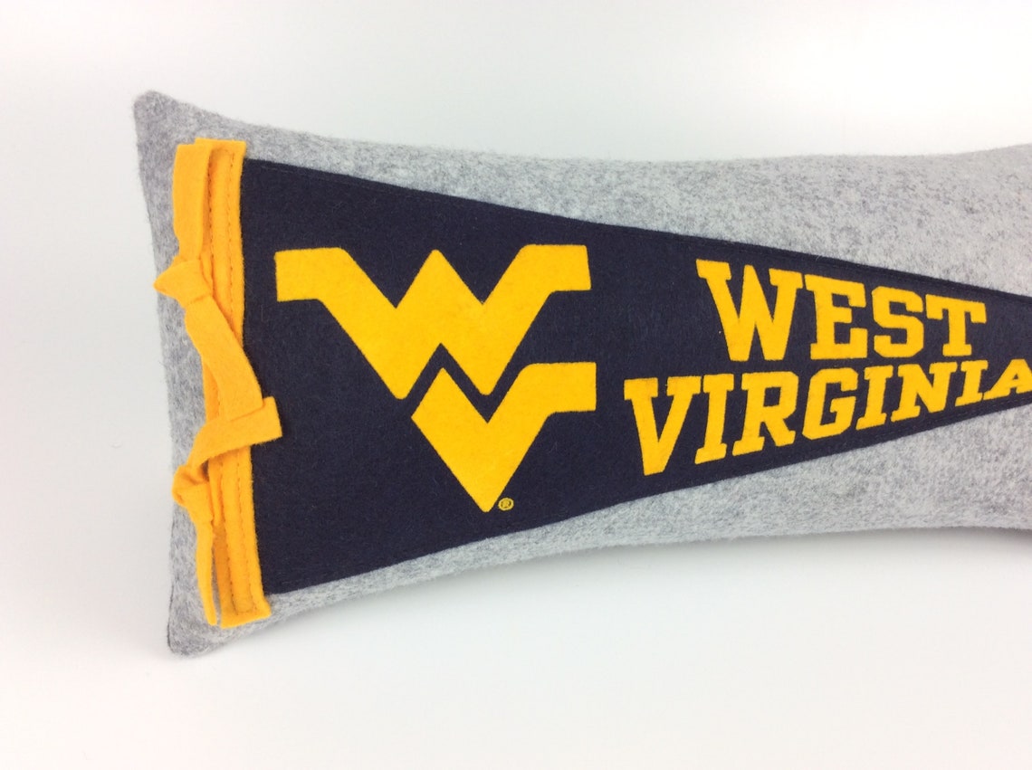 West Virginia University Mountaineers Pennant Pillow | Etsy
