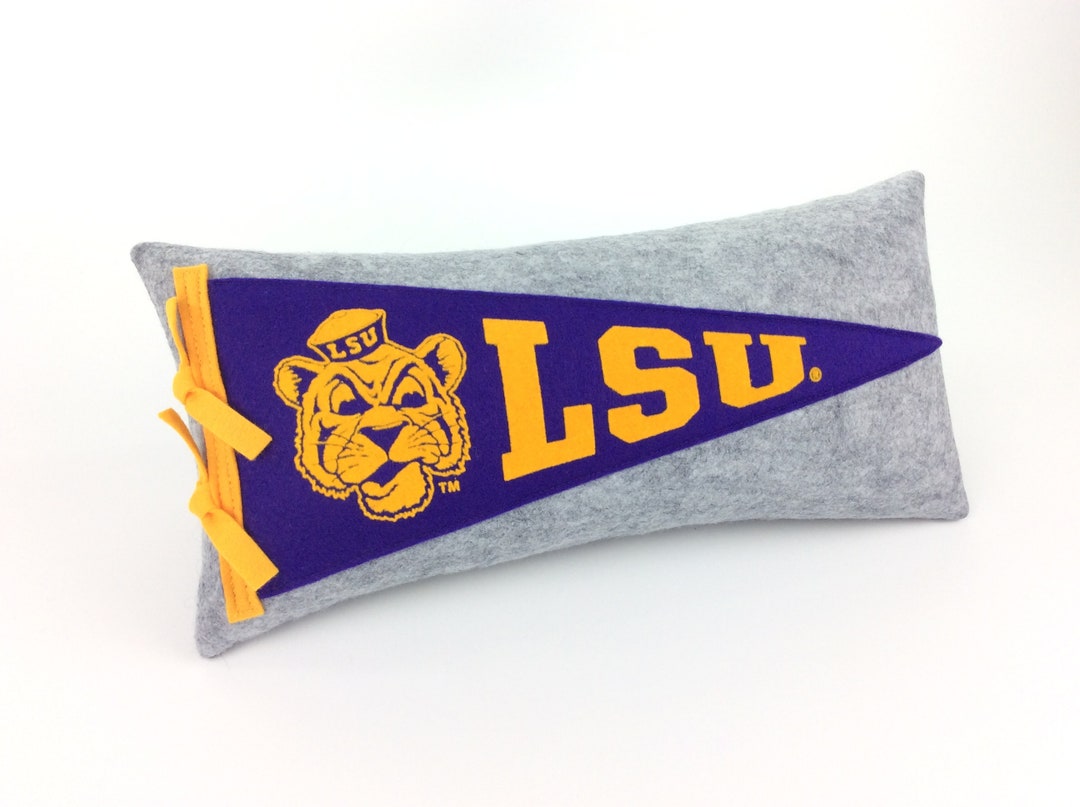 LSU Tigers Pennant Pillow Graduation Gift Room Decor - Etsy