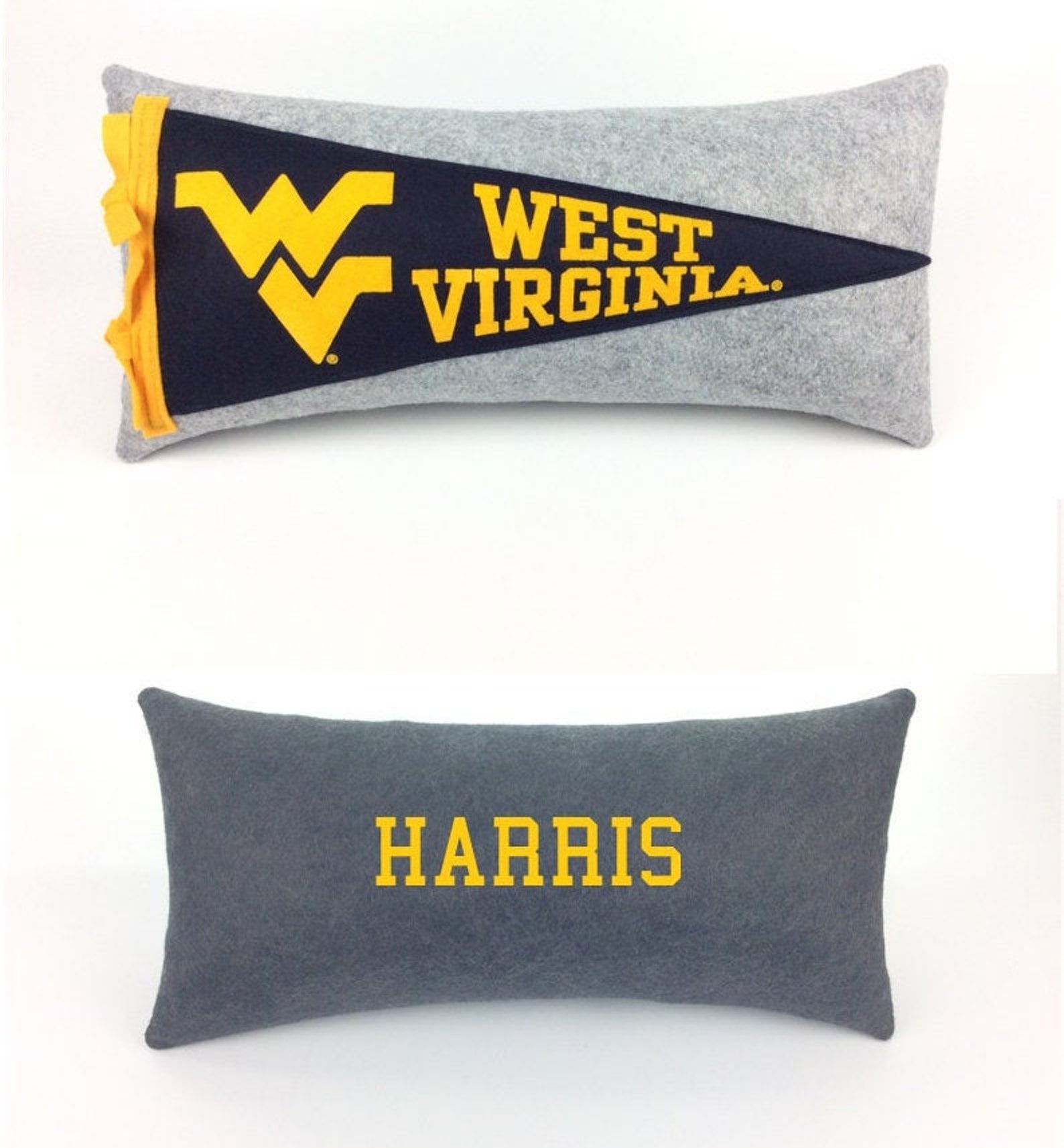 West Virginia University Mountaineers Pennant Pillow | Etsy