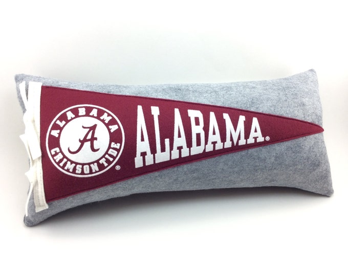 University of Alabama Crimson Tide Pennant Pillow Graduation Gift Dorm ...