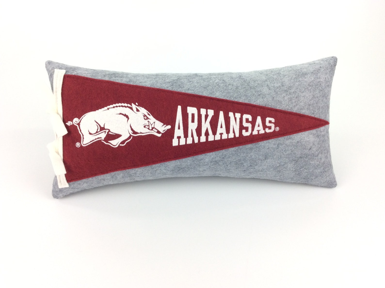 University of Arkansas Razorbacks Pennant Pillow Graduation - Etsy