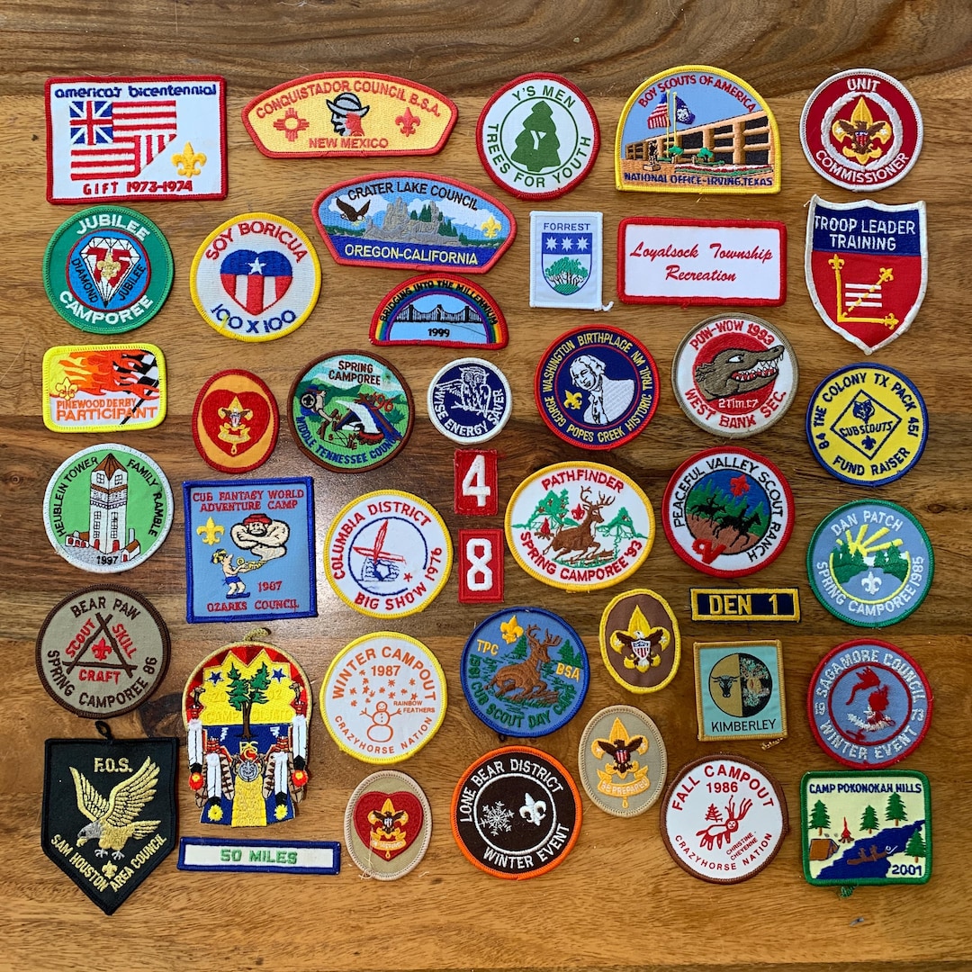 A Batch/lot of 40 Vintage Boy Scout Patches - Etsy