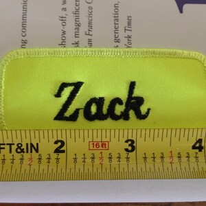 Zack. A Yellow Work Shirt Patch That Says zack in - Etsy