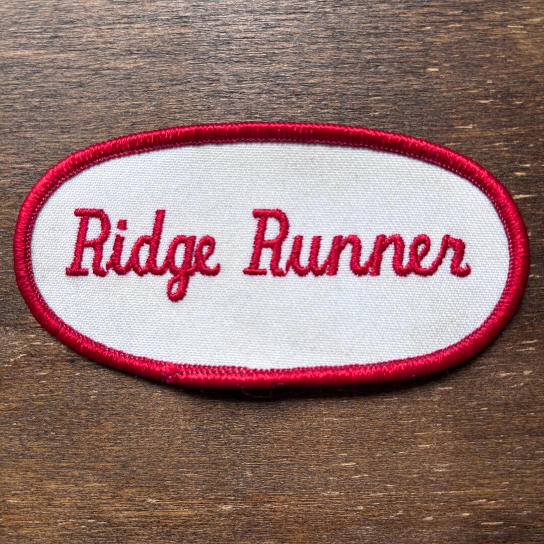 Ridge Runner. A White Work Shirt Patch That Says "ridge Runner" in Red ...