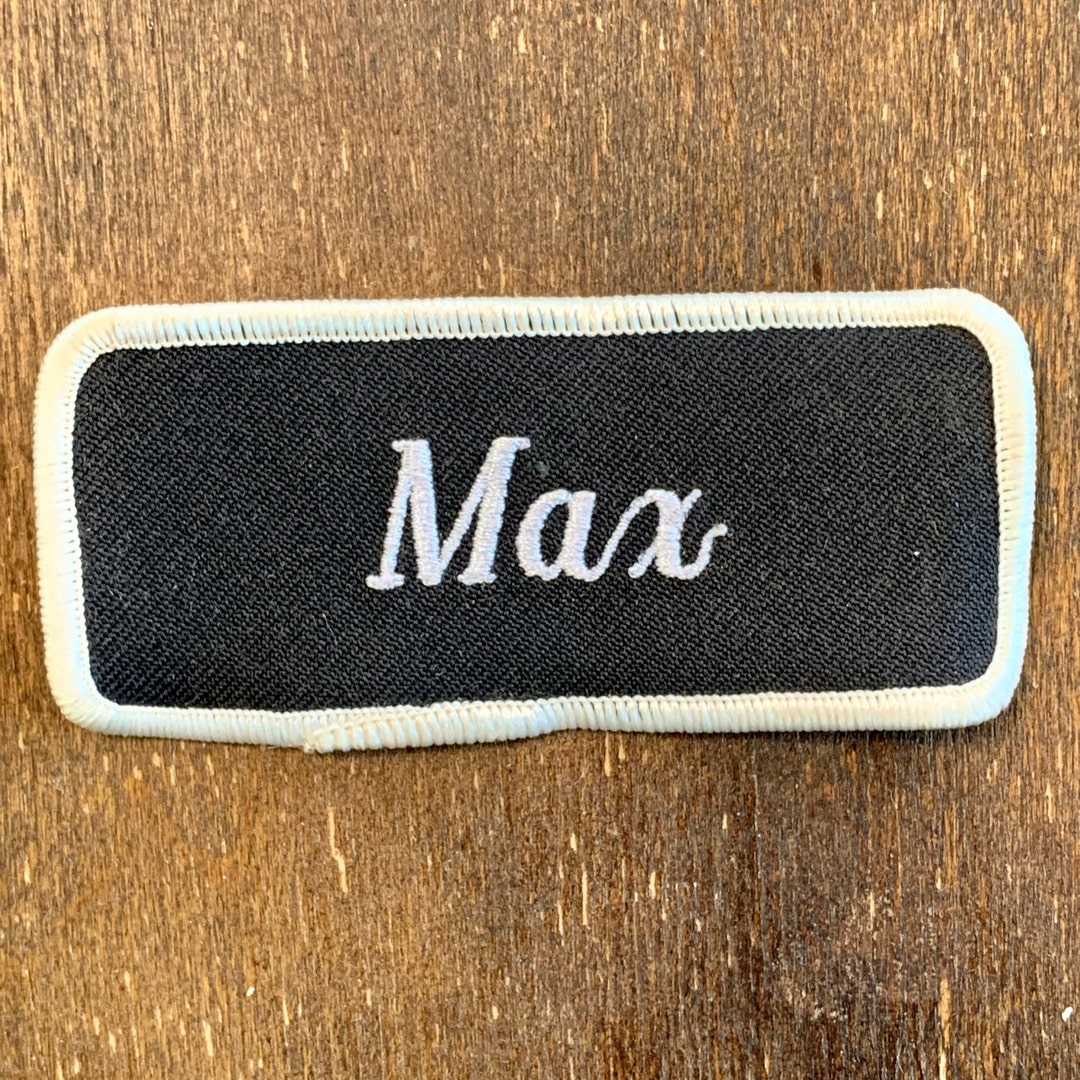 Max. A Black Work Shirt Patch That Says max in - Etsy
