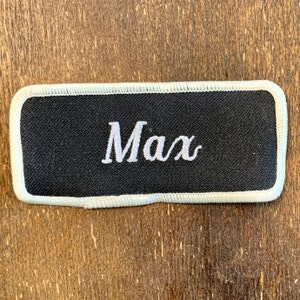 Max. A Black Work Shirt Patch That Says max in - Etsy