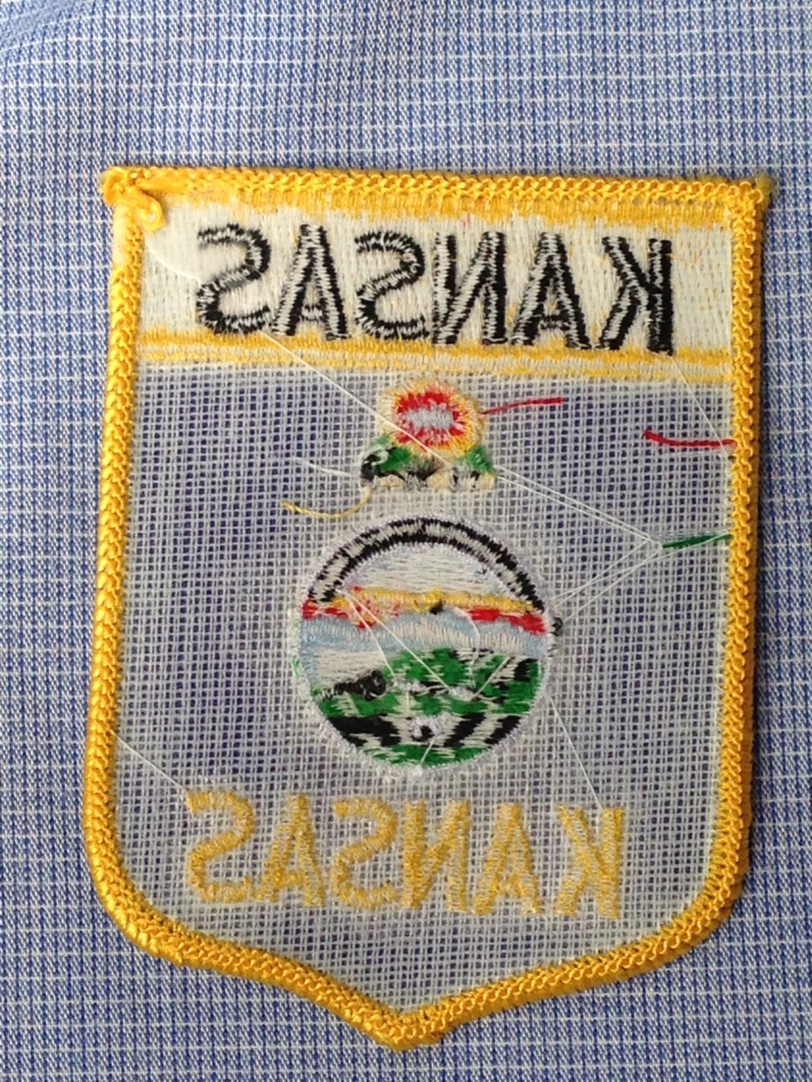 Kansas Flag Vintage Travel Patch - Etsy