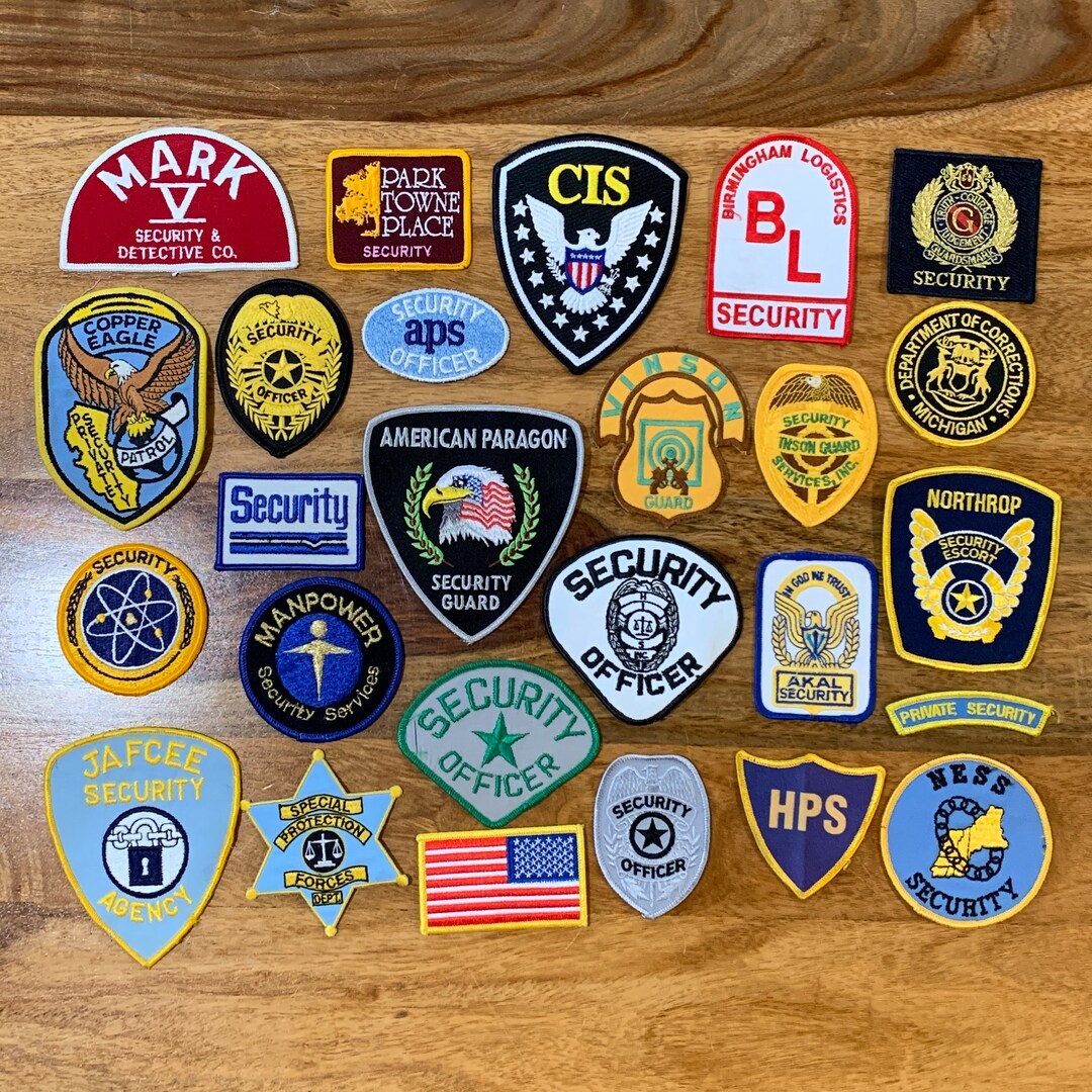 A Batch/lot of 25 Security Guard Patches - Etsy
