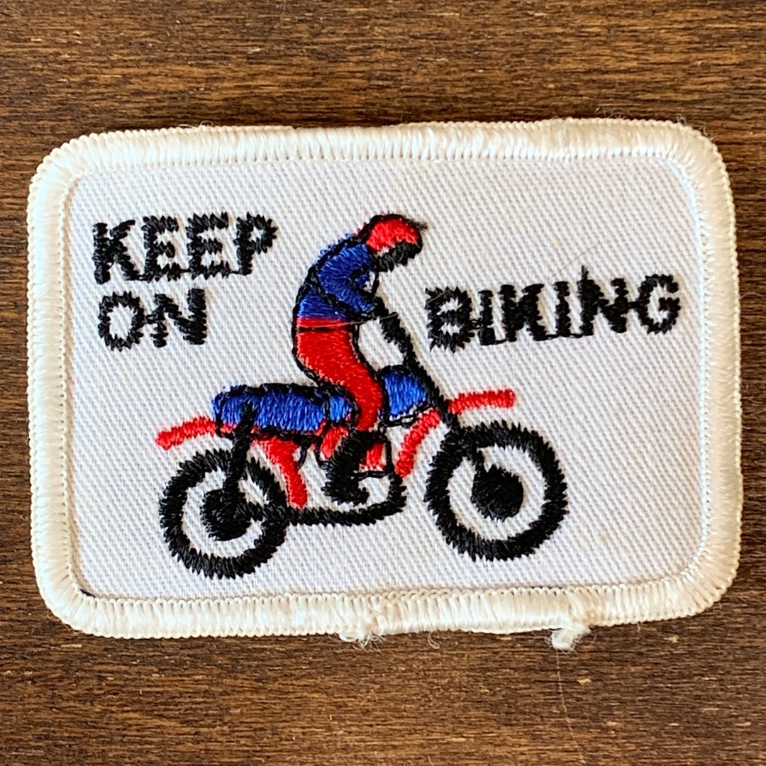Keep on Biking Vintage Motorcycle Patch - Etsy