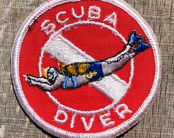 WRECK DIVER Scuba Diving PATCH Embroidered Iron-on Applique Shipwreck Diver Down Flag Emblem - Etsy