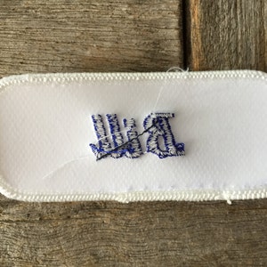 Bill. A White Work Shirt Name Patch That Says bill in Blue Script With ...