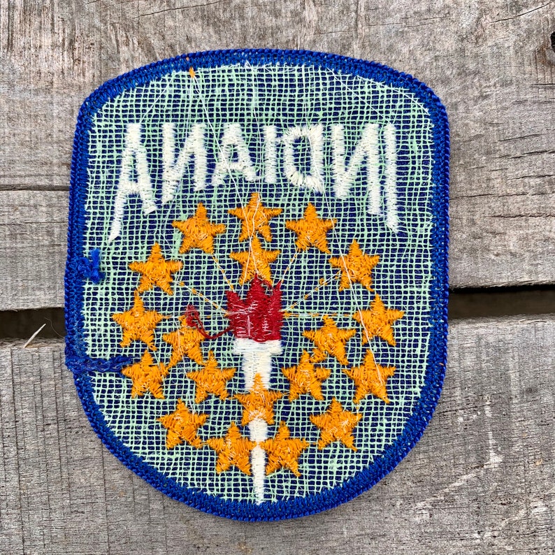 Indiana Flag Vintage Travel Patch | Etsy