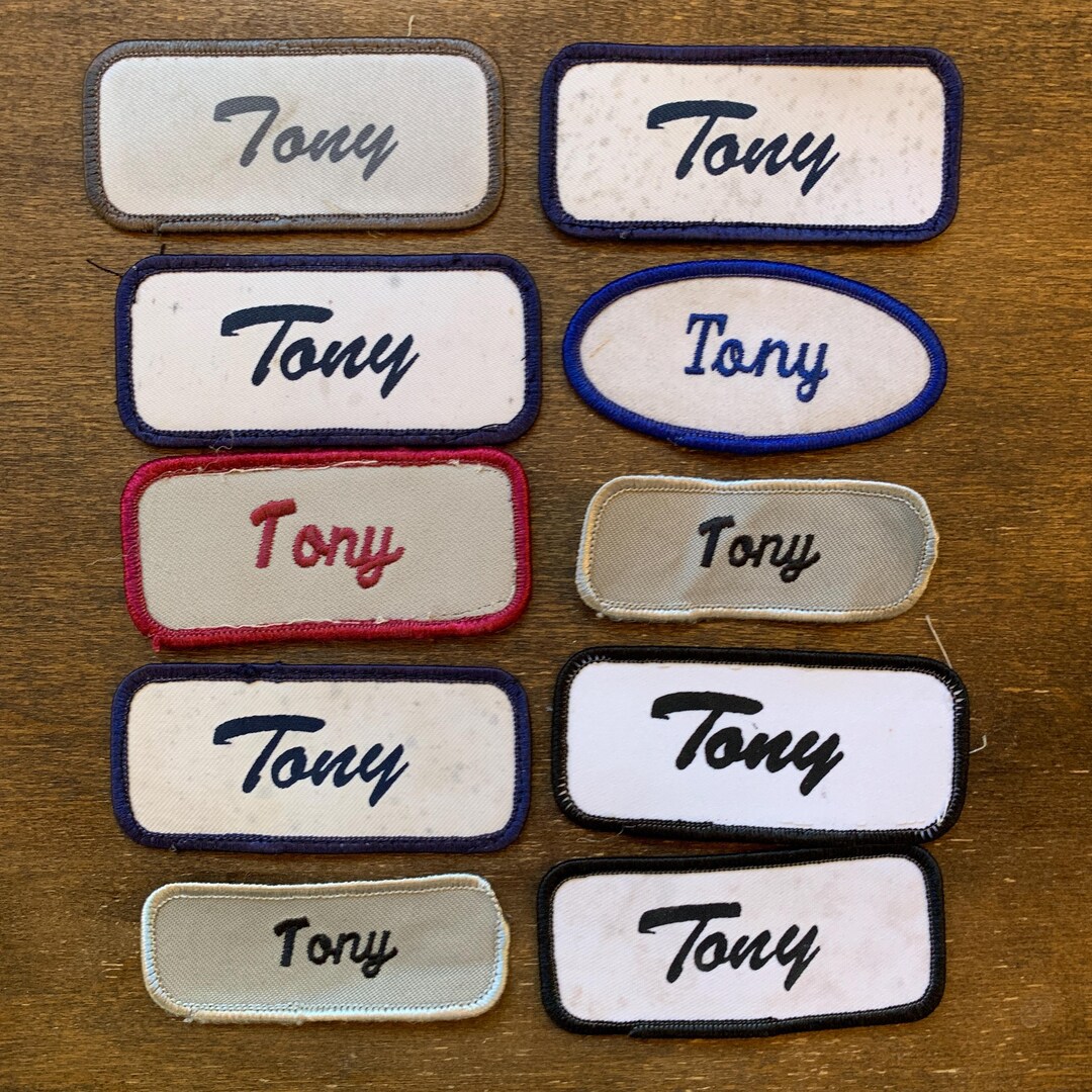 Tony. A Batch of 10 Used Work Shirt Patches That Say tony - Etsy