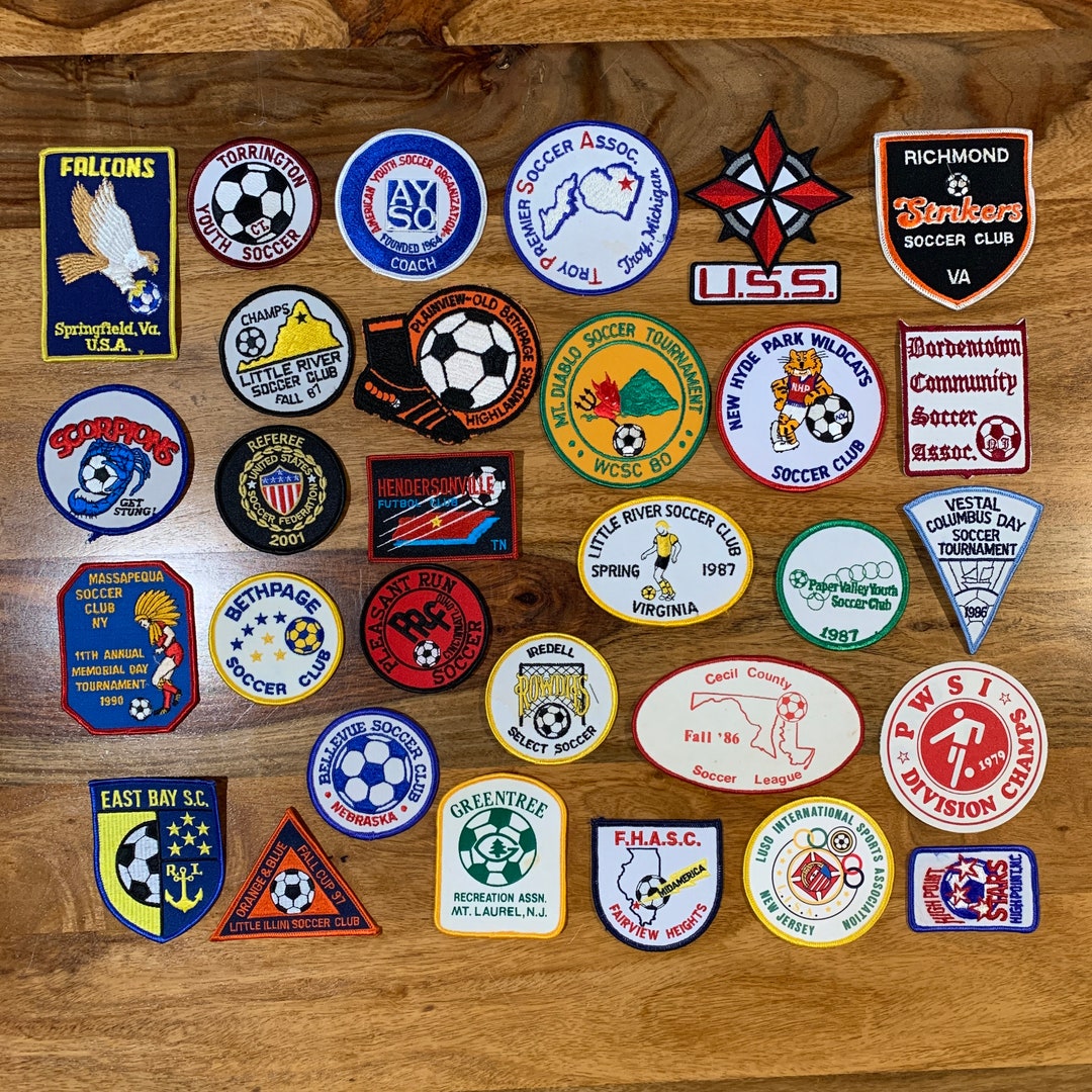 A Batch/lot of 30 Vintage Soccer Patches - Etsy