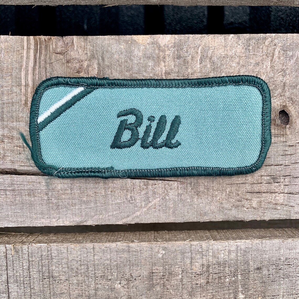 Bill an Industrial Green Work Shirt Name Patch That Says | Etsy