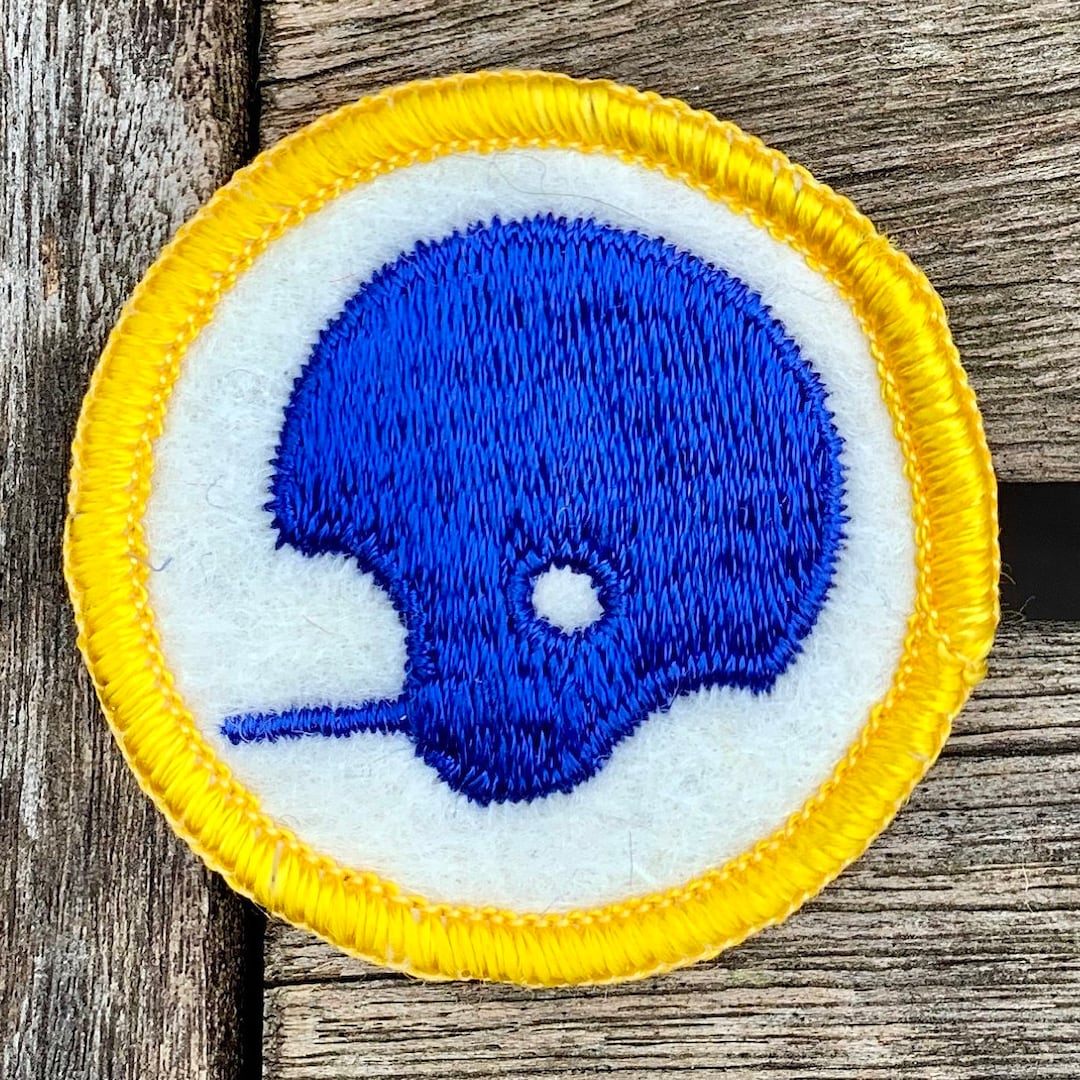Blue Football Helmet Patch - Etsy