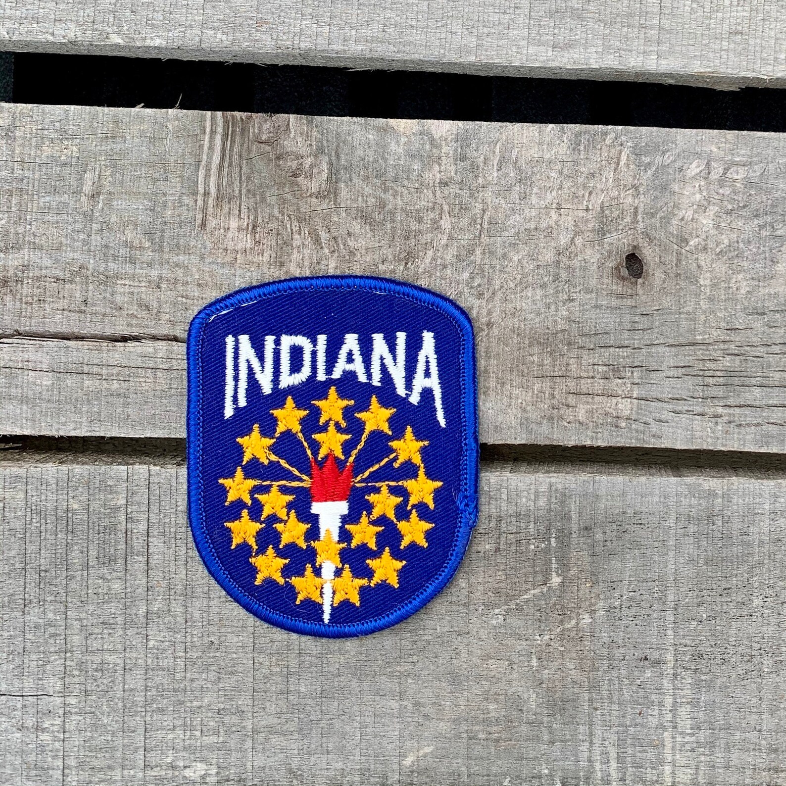 Indiana Flag Vintage Travel Patch | Etsy