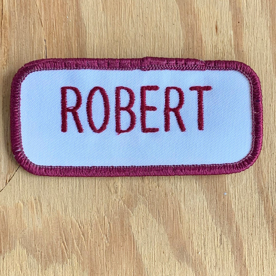 Robert. A White Work Shirt Name Patch That Says - Etsy