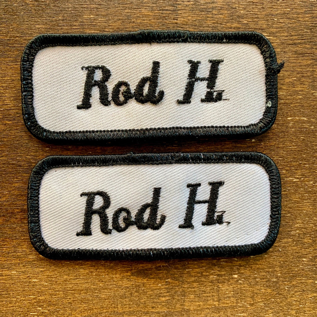 Rod H. Two White Work Shirt Name Patch That Say rod - Etsy