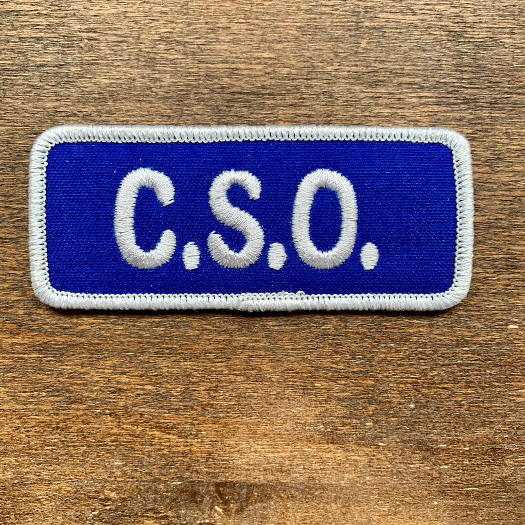 C.S.O. Name Patch. A Navy Blue Work Shirt Name Patch With c.s.o. in ...