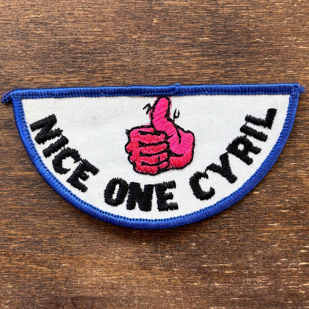 Nice One Cyril! Vintage Souvenir Patch - Etsy